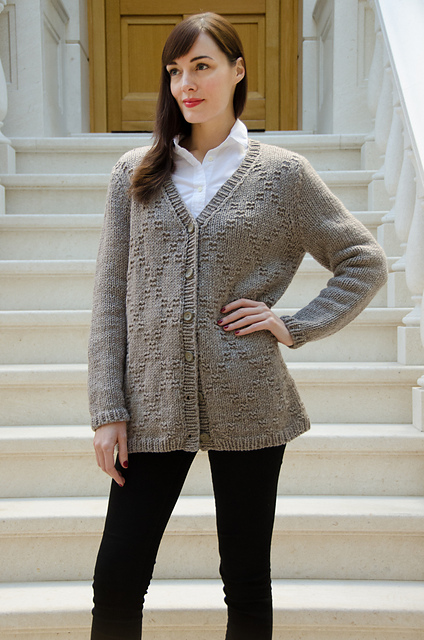 Ravelry: Boyfriend Diamond Cardigan pattern by Lidia Karabinech