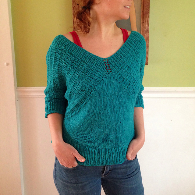Ravelry: Top Down (Almost) Seamless Pull pattern by Norah Gaughan