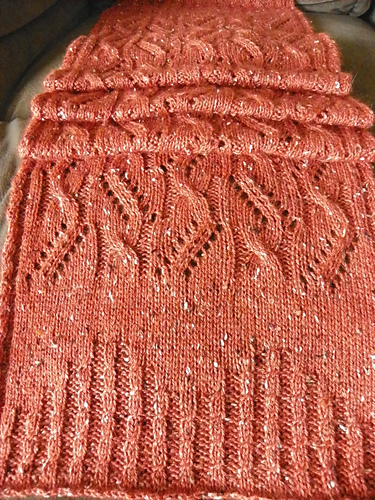 Ravelry: Between Lace & Cables Scarf pattern by Sue Fischer