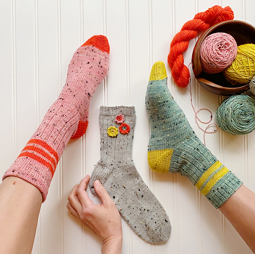 Ravelry: Totally Rad Ribbed Socks pattern by Summer Lee