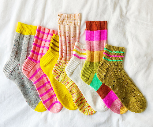 Ravelry: Wide Rib Sock Set pattern by Summer Lee