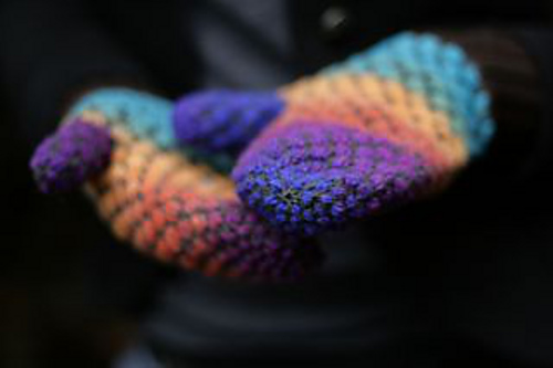 Ravelry: Stained Glass Bubble Mittens pattern by Jen Hurley