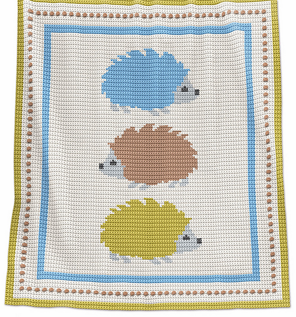 Ravelry: Baby Blanket - Hedgehogs pattern by Elena Balyuk