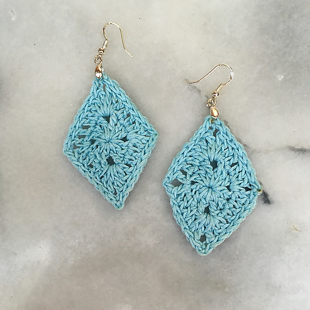 Ravelry: Simple Diamond Earrings pattern by Jenniefer Andersson