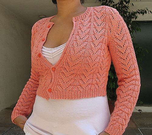 Ravelry: 37 Cropped Jacket in Lace Pattern pattern by Rebecca Design Team