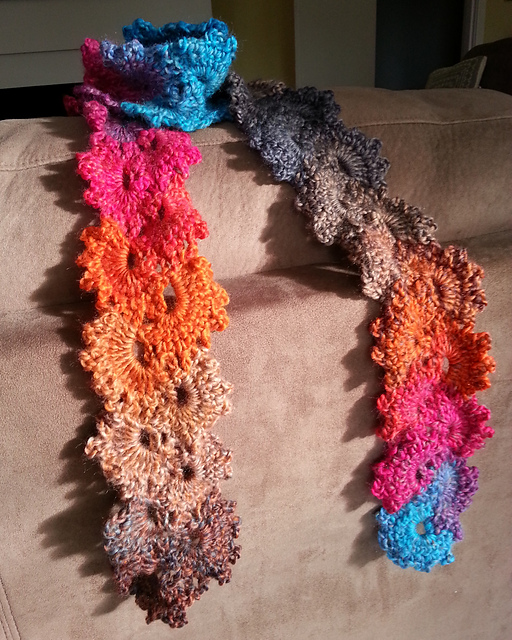 Ravelry: susansands' Queen Anne's Lace Scarf for Caro