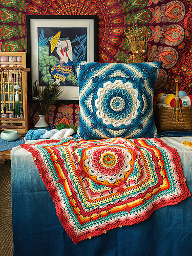 Ravelry: Camellia Butterfly Pillow Blanket pattern by Susan's family