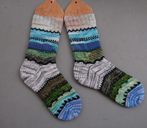 Ravelry: Super Scrappy Socks pattern by Becky Greene
