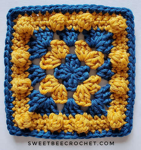 Ravelry: Granny Bobble Square Motif pattern by Sweet Bee Crochet