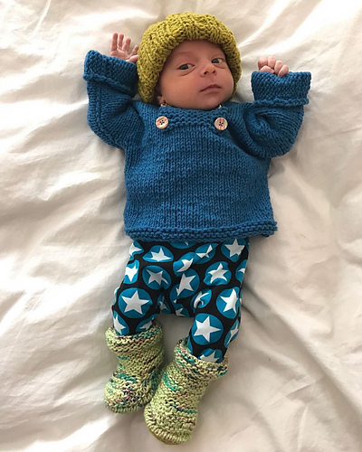 Ravelry: Natural Baby Pullover pattern by Marta Porcel