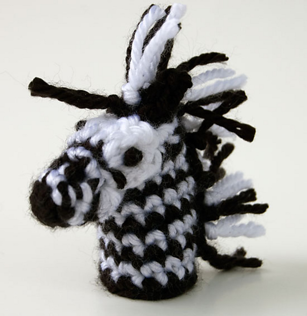 Ravelry: Zebra Finger Puppet pattern by Tamara Kelly