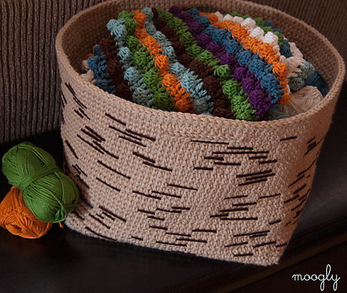 Ravelry: Birch Bark Basket pattern by Tamara Kelly