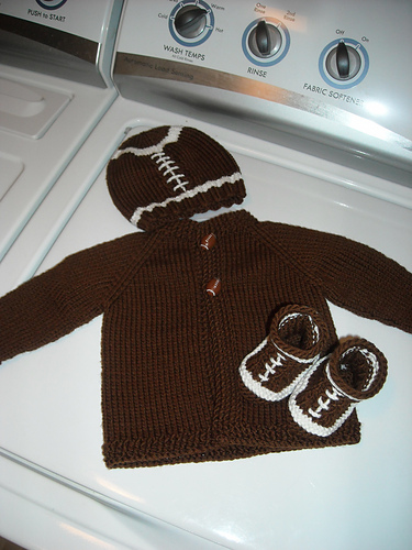Ravelry: Football Baby Booties pattern by Christy Hills