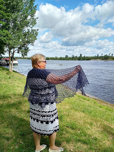 Ravelry: Her Majesty Fichu Lace Shawl pattern by Anna Victoria