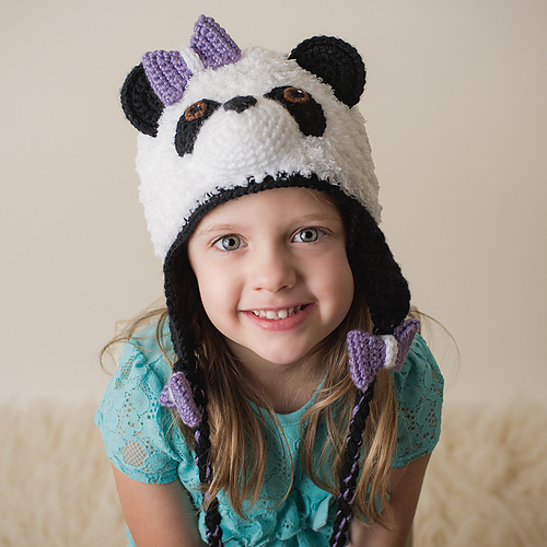 Ravelry: Furry Panda Bear Hat pattern by Joni Memmott / BriAbby