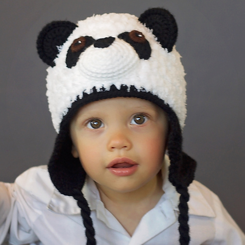 Ravelry: Furry Panda Bear Hat pattern by Joni Memmott / BriAbby