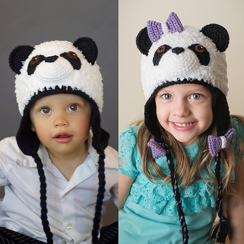 Ravelry: Furry Panda Bear Hat pattern by Joni Memmott / BriAbby