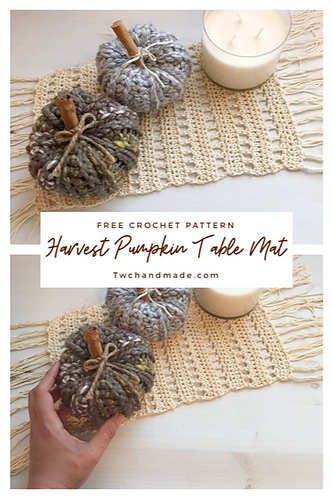 Ravelry: The Harvest Pumpkin Table Mat pattern by Laura Vargas