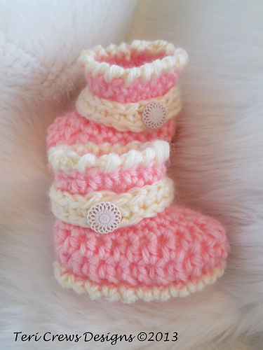 Ravelry: Cute Baby Boots pattern by Teri Crews