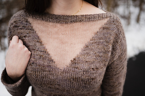 Ravelry: Sheer V Sweater pattern by Jessie Maed Designs