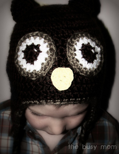 Ravelry: Owl Beanie - With or Without Earflaps pattern by Busy Mom Designs