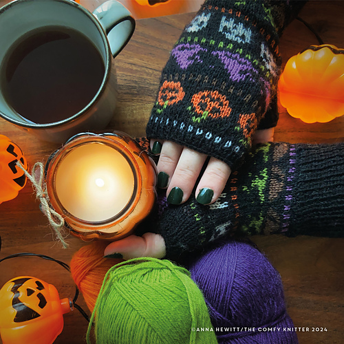 Ravelry: Spooky Season Mittens pattern by Anna Hewitt