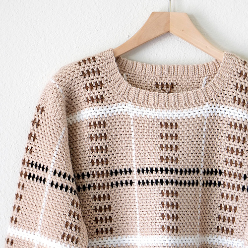 Ravelry: Posh Plaid Pullover pattern by Tanya Johnson | The Cozy Knot