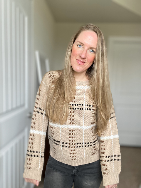 Ravelry: Posh Plaid Pullover pattern by Tanya Johnson | The Cozy Knot