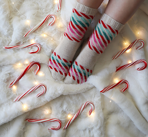 Ravelry: Candy Cane Stripes pattern by Crazy Sock Lady Designs