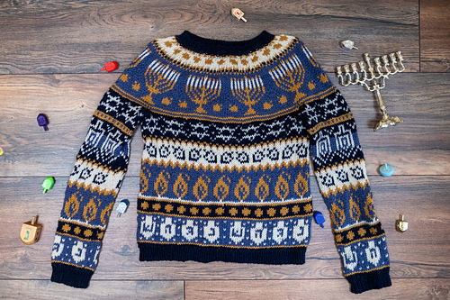 Ravelry: Epic Hanukkah Sweater (Adult) pattern by The Jewish Knitter