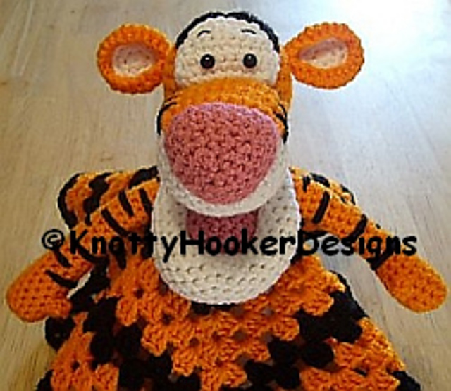 Ravelry: Tiger Lovey Blankie pattern by Knotty Hooker Designs