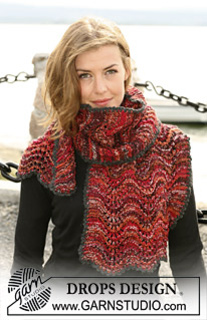Ravelry: 104-2 Scarf with wave pattern with crochet edge pattern by ...