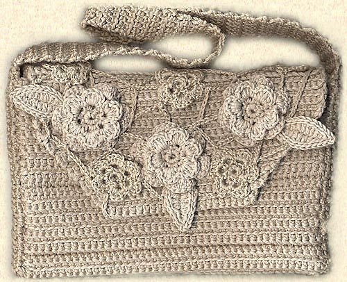Ravelry: 105-17 Bag with flower attachments pattern by DROPS design