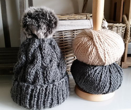 Ravelry: Cable Bobble Hat pattern by The Little Songbird