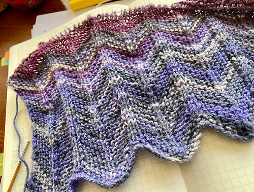 Ravelry: Two Row Chevron Wrap pattern by Nick Davis