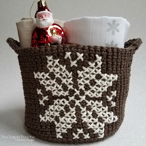 Ravelry: Snowflake Basket pattern by Carolyn Calderon