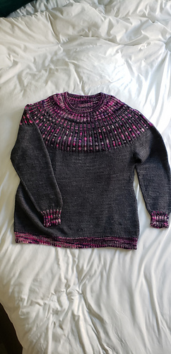 RADIATE - Finished My 1st Full Length Sweater! : r/knitting