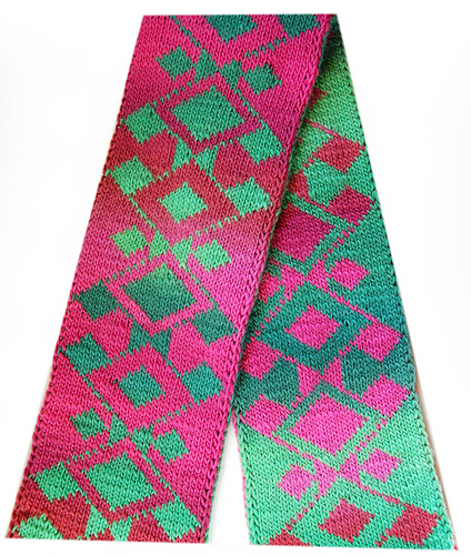 Ravelry: Diamond Vines Double Knit Scarf Chart pattern by Third Wave ...