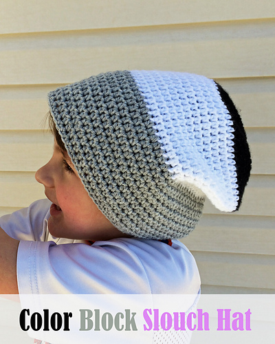 Ravelry: Color Block Slouch Hat pattern by Tia Davis