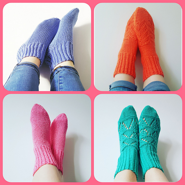 Ravelry: Two-needle socks - 4 designs pattern by Caroline Gillett