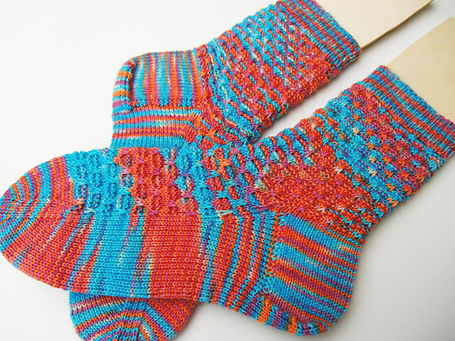 Ravelry: Basket Check Socks pattern by Charlene Schurch and Beth Parrott