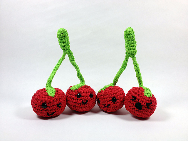 Ravelry: Amigurumi Cherries pattern by Kate Wood