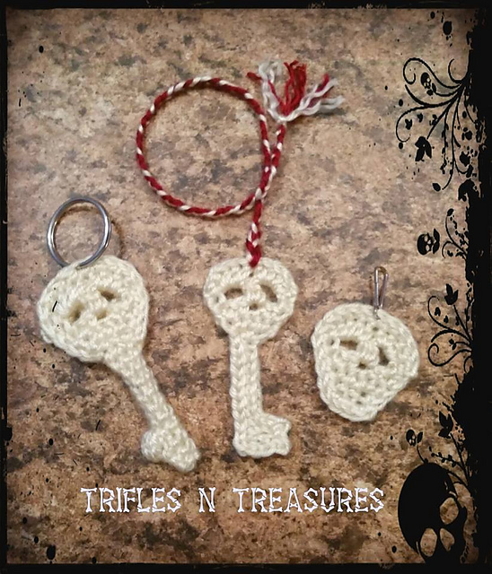 Ravelry: Skeleton Keys & Mini Skull pattern by Tera Kulling