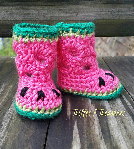 Ravelry: Watermelon Boots pattern by Tera Kulling