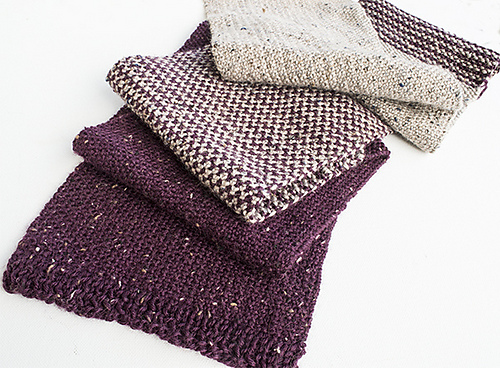 Ravelry: Two Color Linen Scarf pattern by Danai