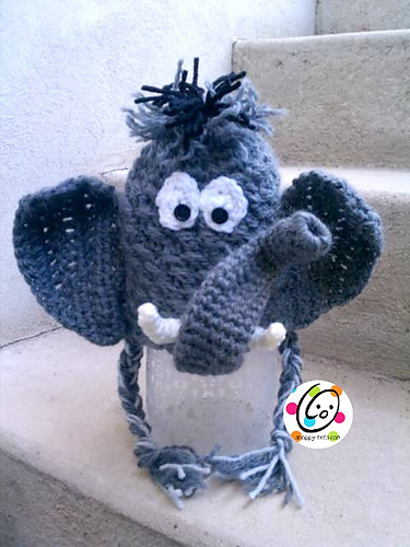 Ravelry: Ellie the elephant hat and bag pattern by Heidi Yates