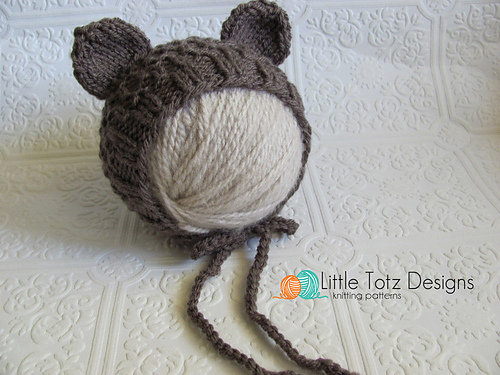 Ravelry: Texture Stitch Teddy Bear Bonnet pattern by Little Totz Designs