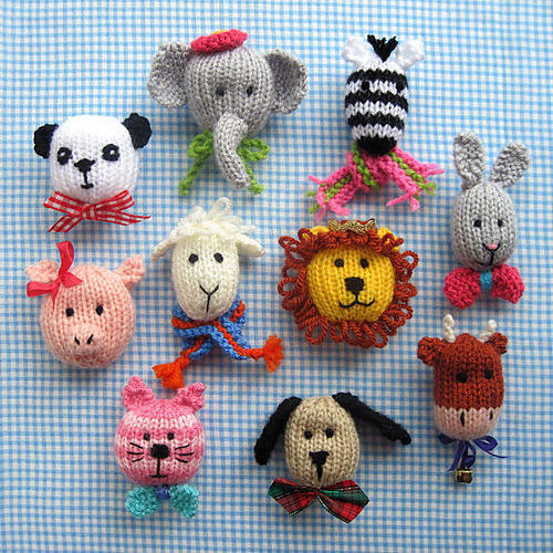 Ravelry: 10 Fun Animal Heads pattern by Elizabeth Phillips