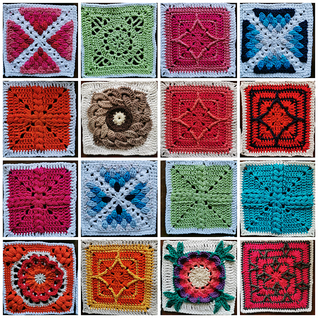 Ravelry: tulia's Granny Square Blanket/Sampler Afghan