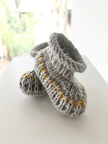 Ravelry: Nesting Booties and Hat pattern by Sharyn Armstrong